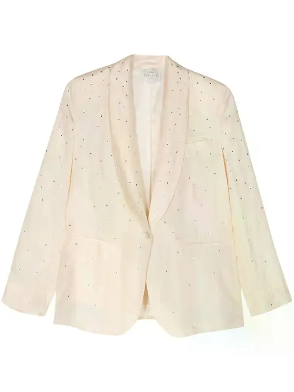 FORTE_FORTE Rhinestoned Single-breasted Blazer