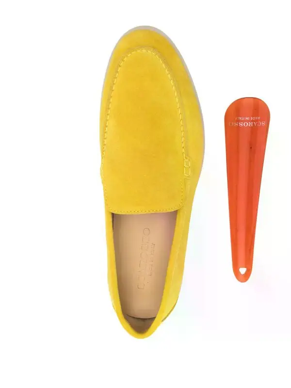 SCAROSSO Suede Loafers - Yellow