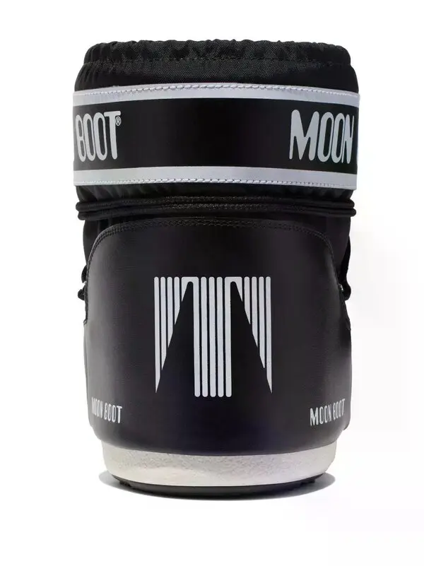 Moon Boot Logo-print Lace-up Ankle Boots - Black
