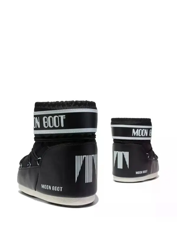 Moon Boot Logo-print Lace-up Ankle Boots - Black