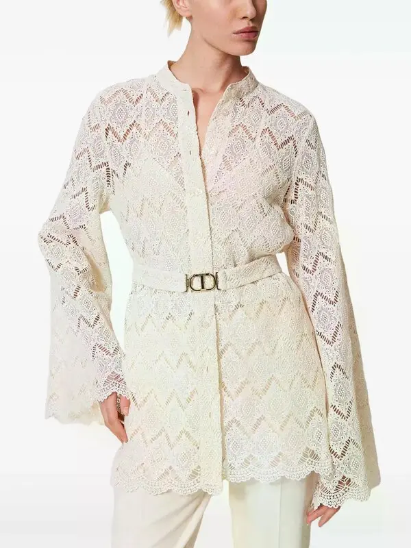 TWINSET Macramé Lace Shirt