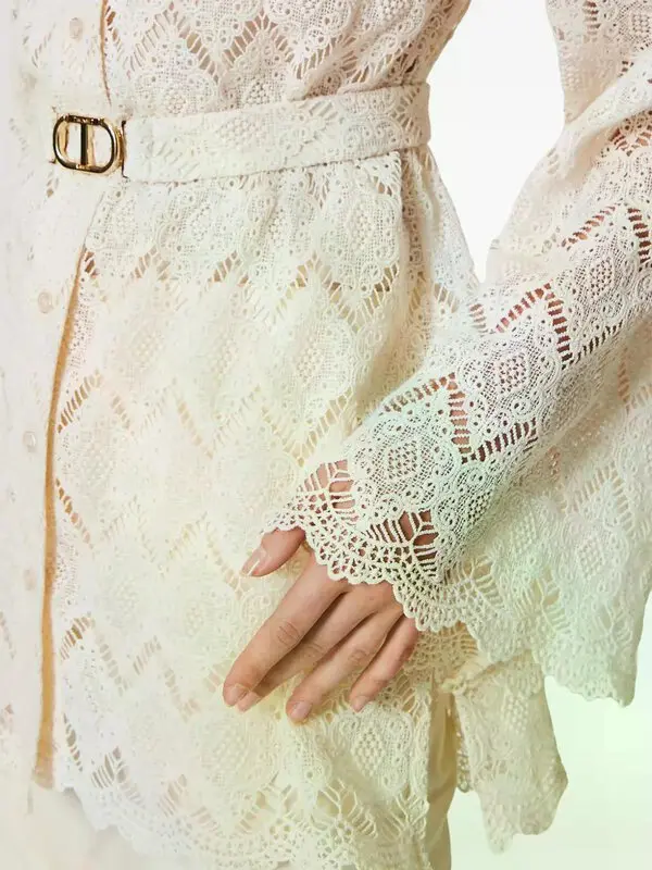 TWINSET Macramé Lace Shirt