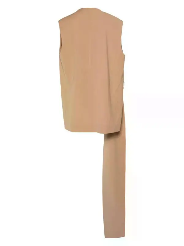 Gauchère Wool Waistcoat With Strap Detailing