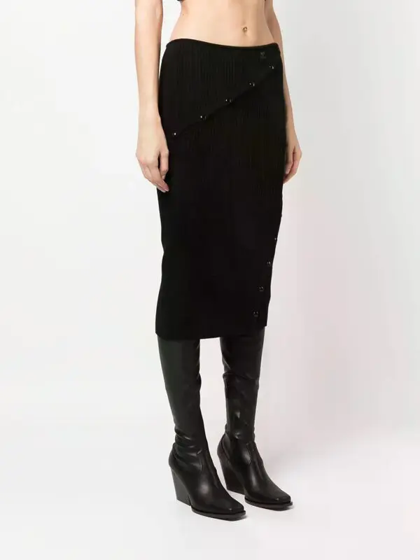 COURREGES Detachable-panel High-waist Skirt