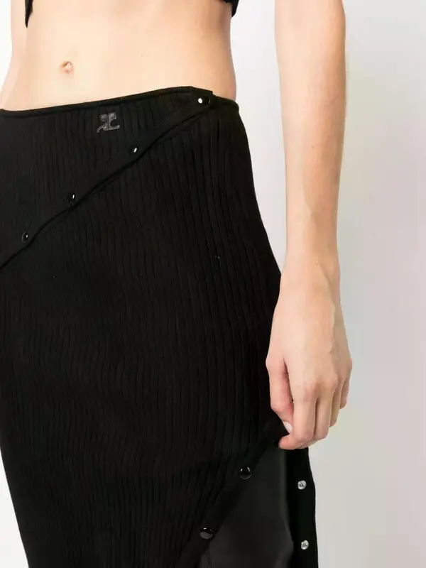 COURREGES Detachable-panel High-waist Skirt