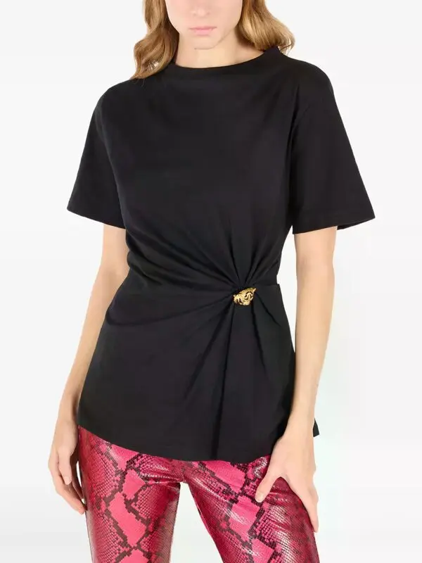 Roberto Cavalli Tiger Head-brooch T-shirt