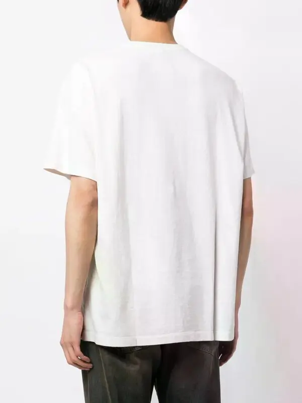 DOUBLET Logo-patch Cotton T-shirt - Neutrals
