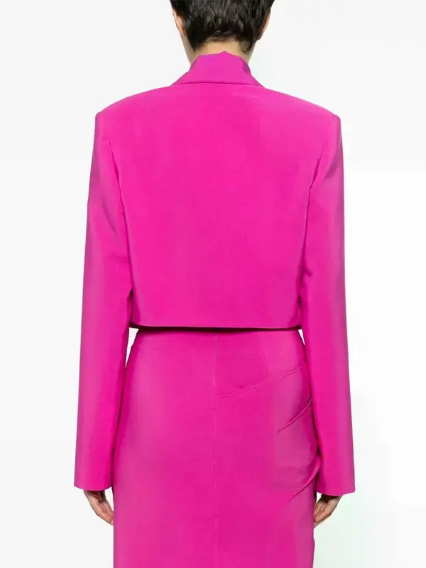 GENNY Crystal-embellished Cropped Blazer