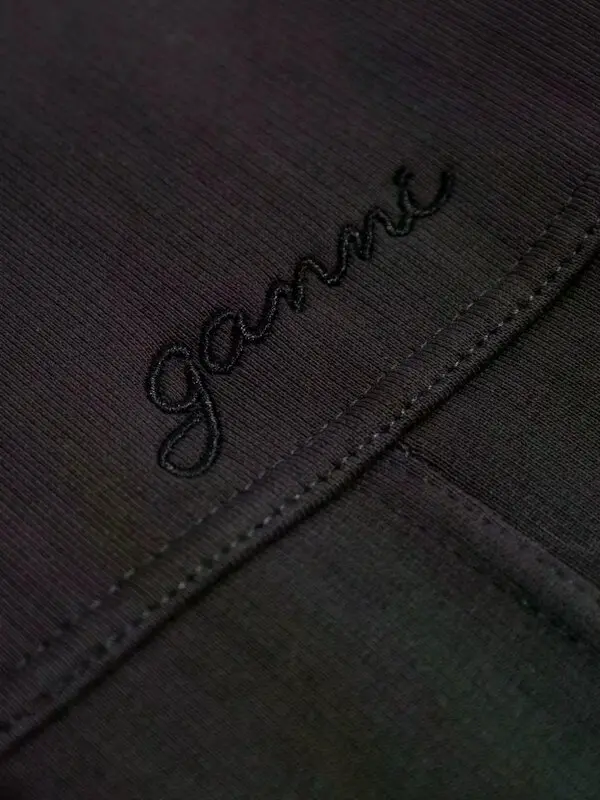 GANNI Cotton Jacket With Embroidered Logo