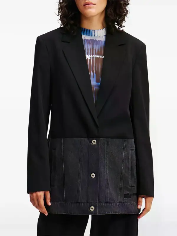Karl Lagerfeld Mixed-material Blazer