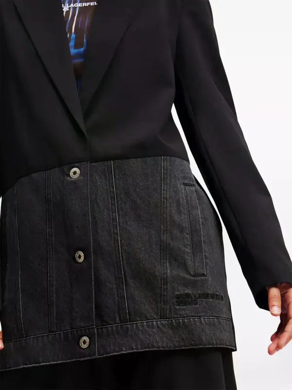 Karl Lagerfeld Mixed-material Blazer