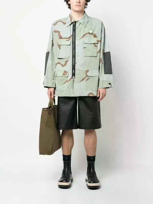 OAMC Re:work Camouflage Print Zip-up Shirt Jacket