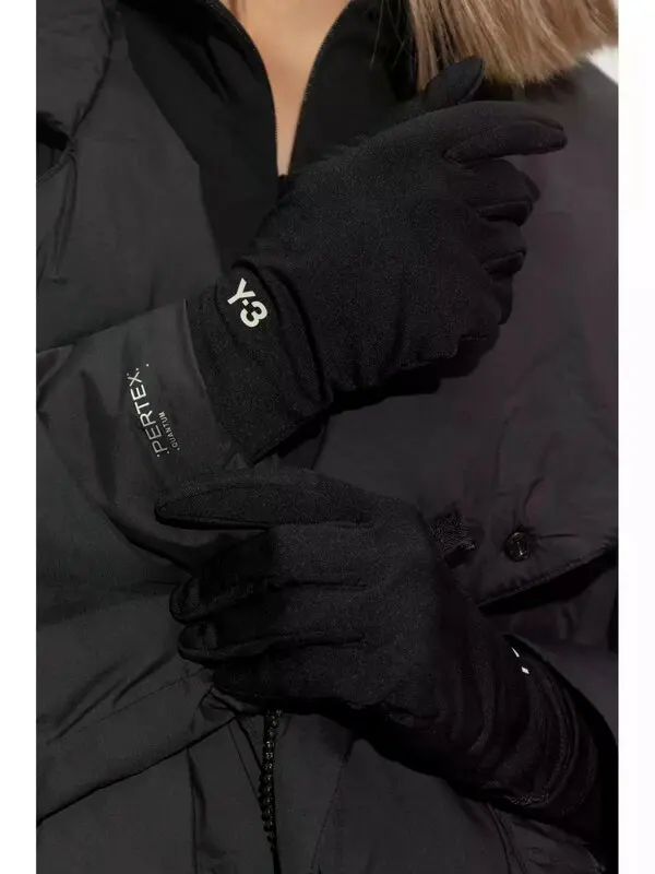 Y3 Logo Print Gloves