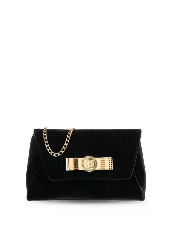 Versace Medusa Head Velvet Shoulder Bag