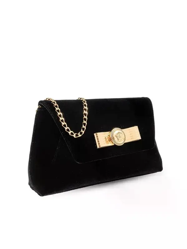 Versace Medusa Head Velvet Shoulder Bag
