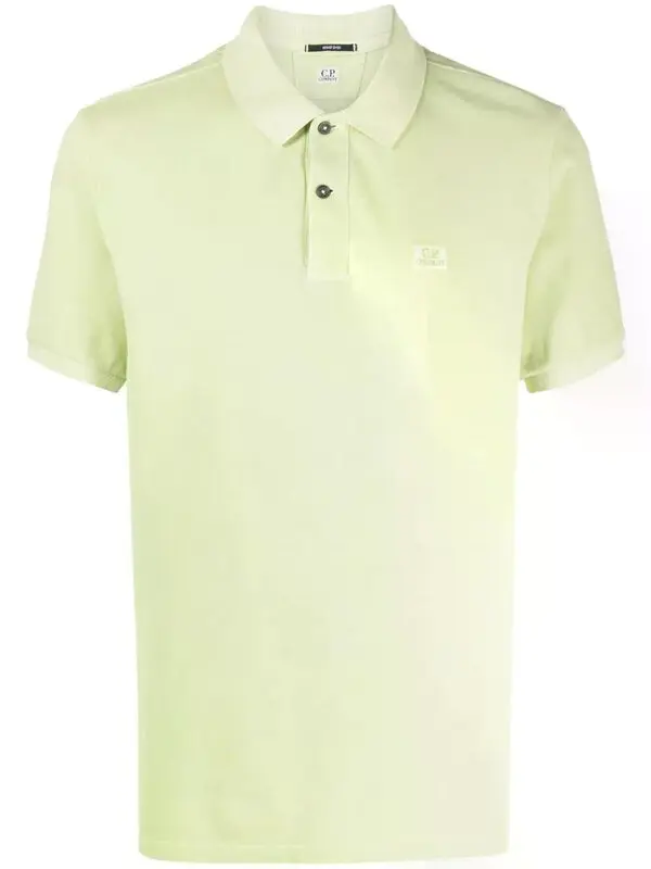 C.P. COMPANY Logo-patch Piqué Polo Shirt