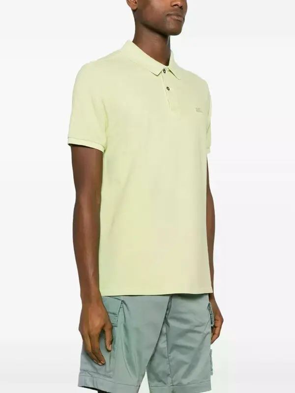C.P. COMPANY Logo-patch Piqué Polo Shirt