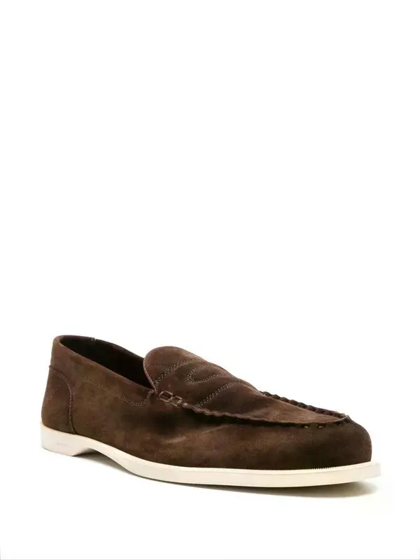 John Lobb Pace Suede Loafers - Brown