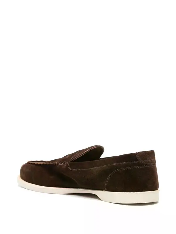 John Lobb Pace Suede Loafers - Brown
