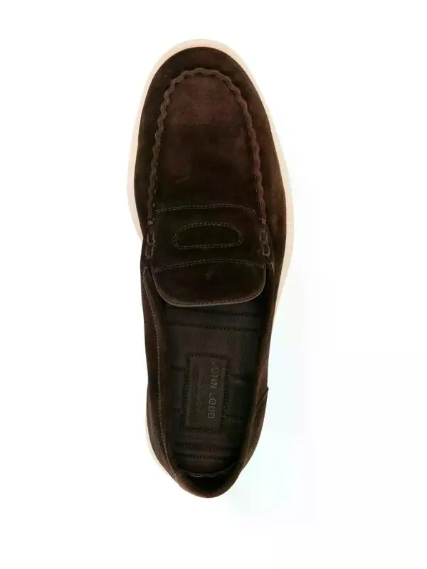 John Lobb Pace Suede Loafers - Brown