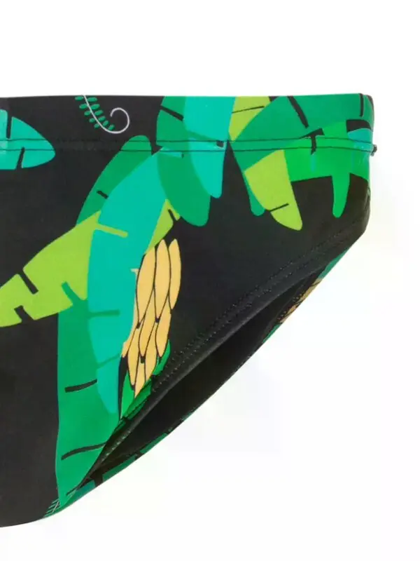 AMIR SLAMA Leaf-print Swimming Trunks