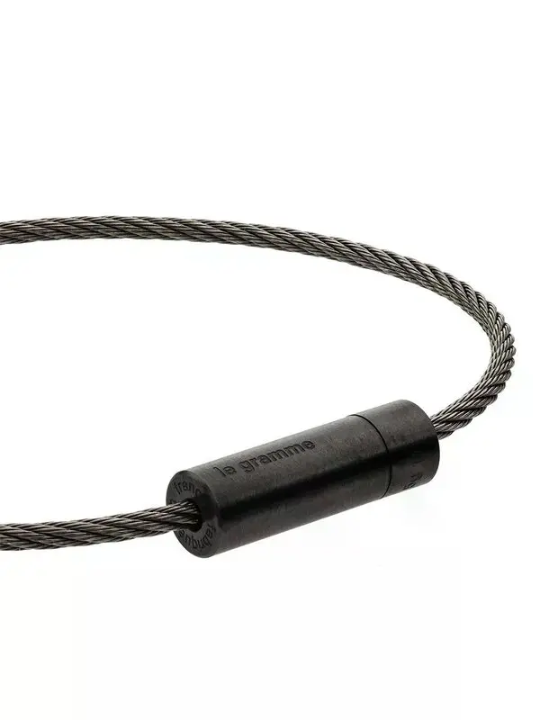 Le Gramme Le 5g Brushed Ceramic Cable Bracelet