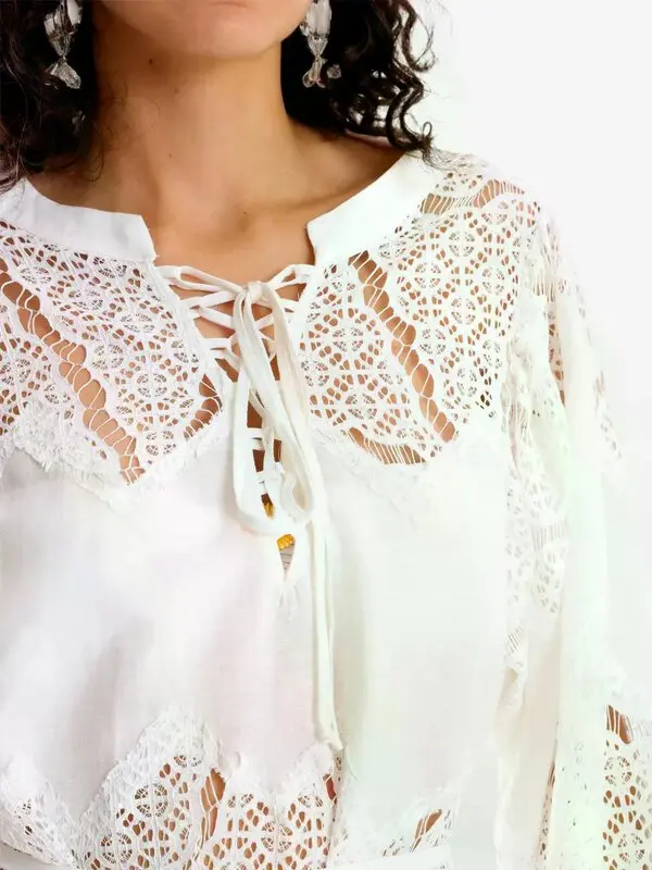 AMIR SLAMA Lace-panelled Dress