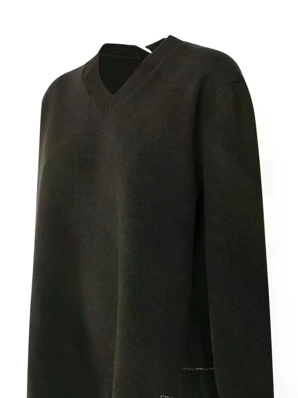Fendi Cashmere Sweater With Rear Button Fastening