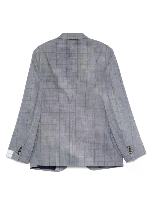Caruso Checked Blazer - Grey