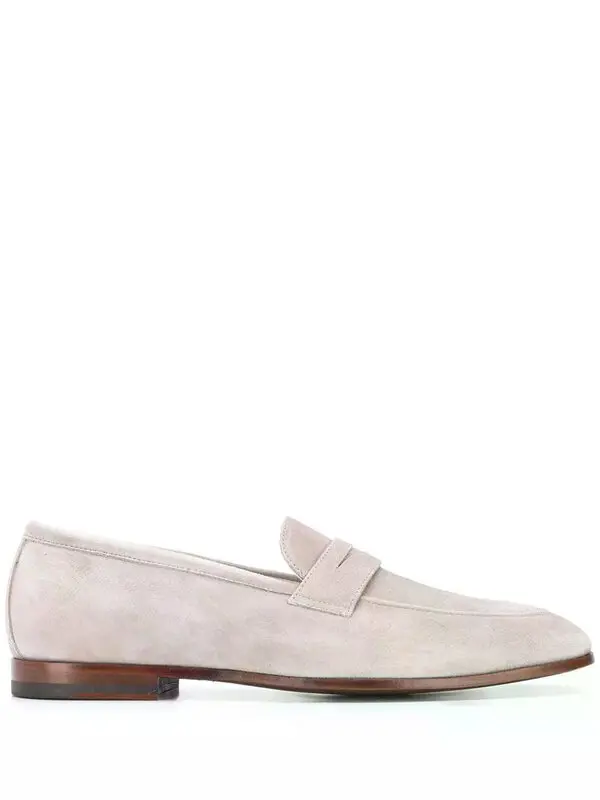 SCAROSSO Marzio Almond Toe Loafers - Grey