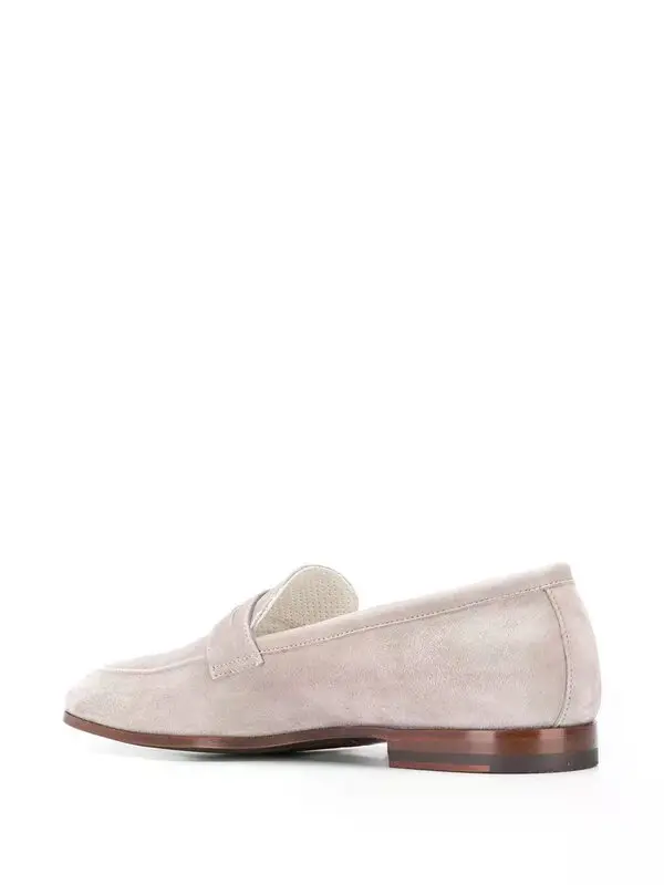 SCAROSSO Marzio Almond Toe Loafers - Grey