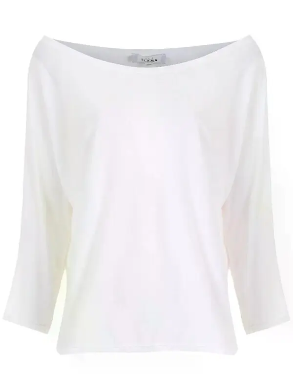 AMIR SLAMA Boat Neck Blouse - White