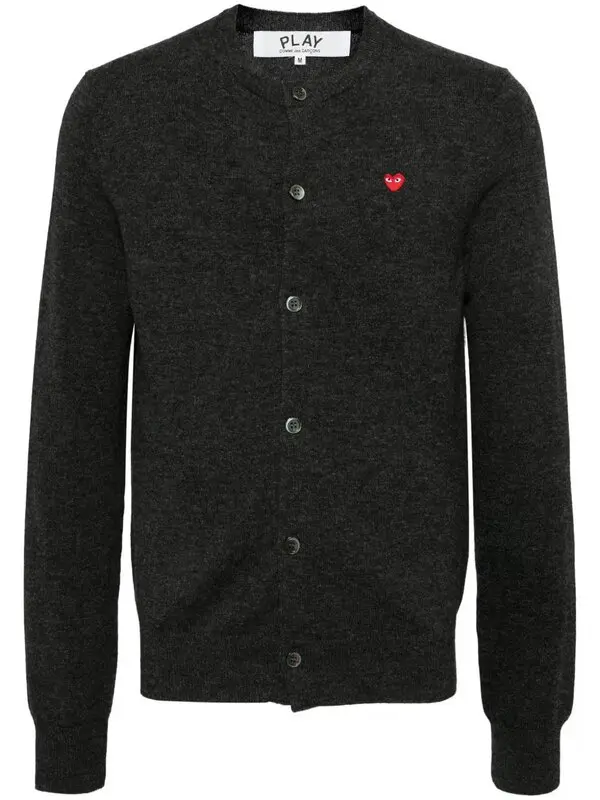 Play Comme Des Garcon Wool Cardigan
