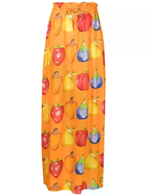 AMIR SLAMA Graphic-print Maxi Skirt