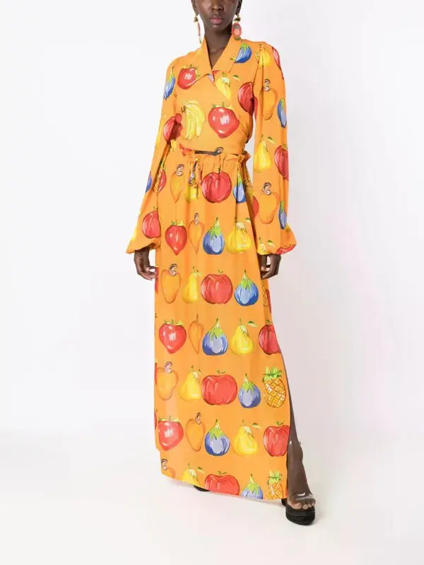 AMIR SLAMA Graphic-print Maxi Skirt