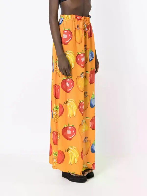 AMIR SLAMA Graphic-print Maxi Skirt