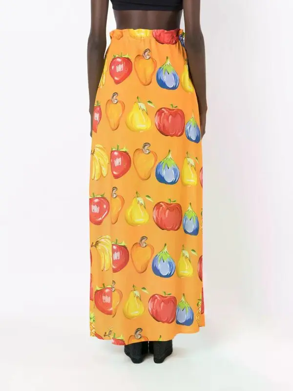 AMIR SLAMA Graphic-print Maxi Skirt