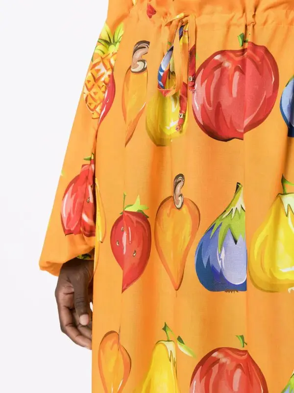 AMIR SLAMA Graphic-print Maxi Skirt