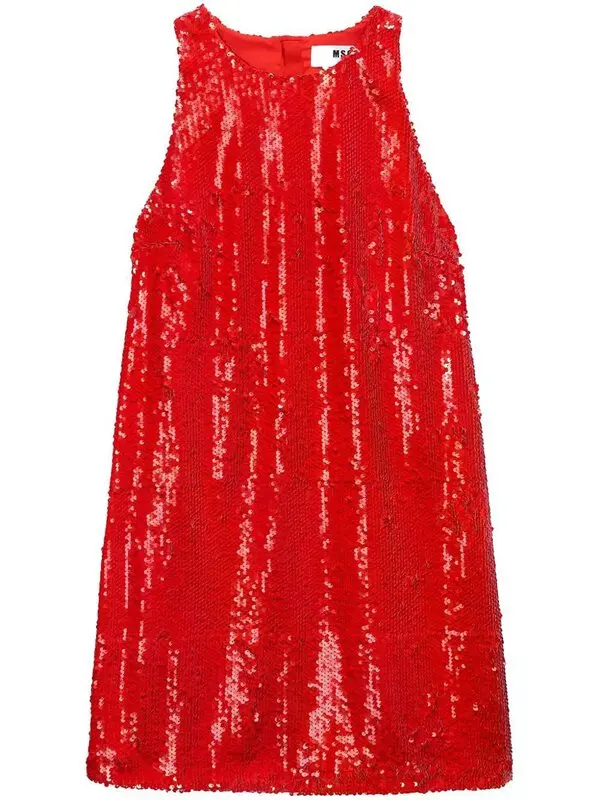 MSGM Sequin-embellished Mini Dress
