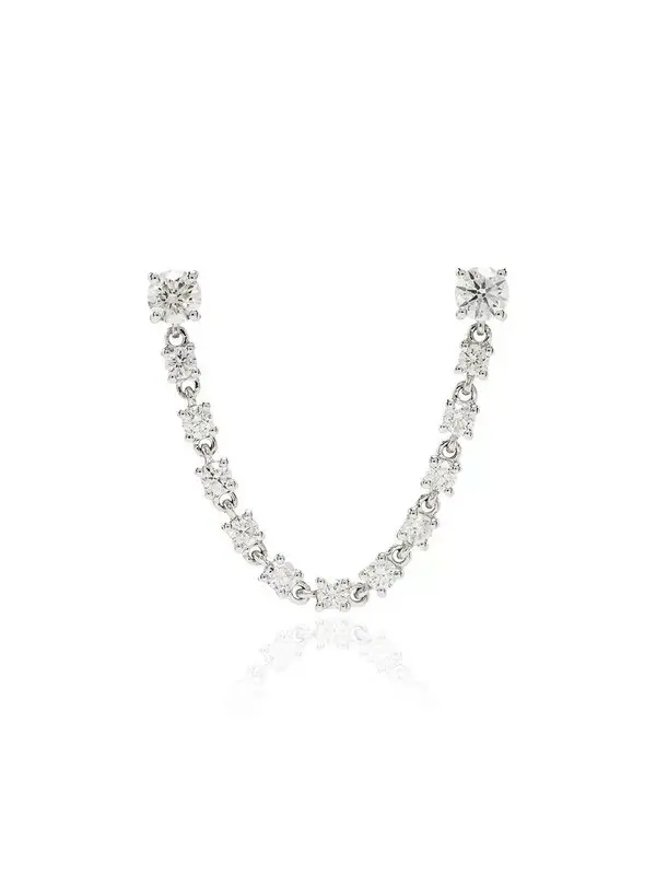 ANITA KO 18kt White Gold Diamond Single Earring - Silver