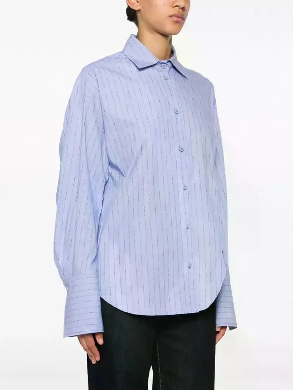 Attico Eliza Striped Cotton Shirt