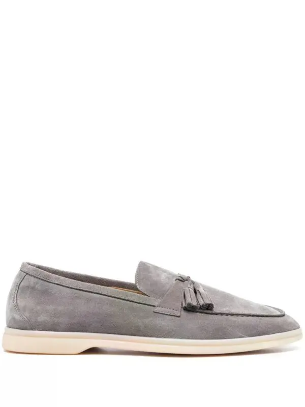 SCAROSSO Leandro Tassel-detail Suede Loafers