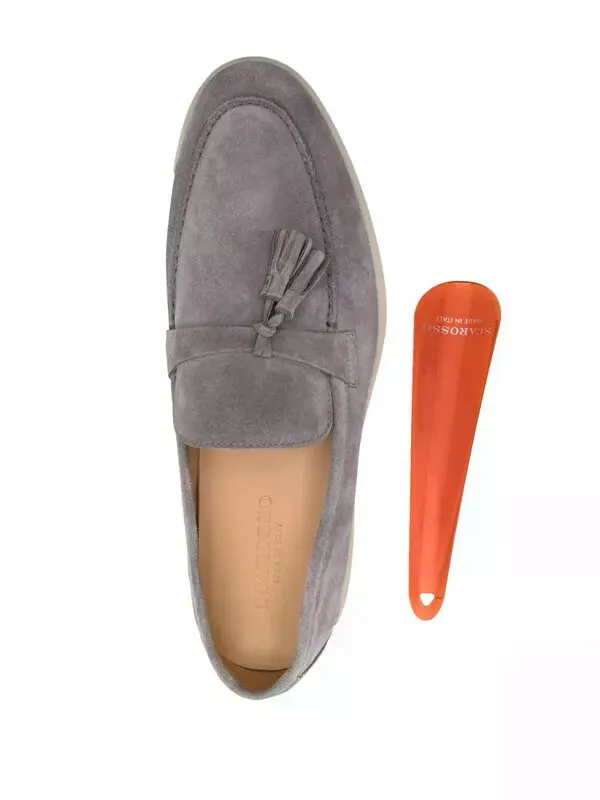 SCAROSSO Leandro Tassel-detail Suede Loafers