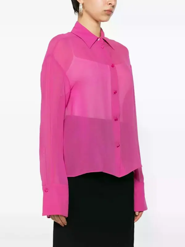 GENNY Long-sleeve Silk Shirt