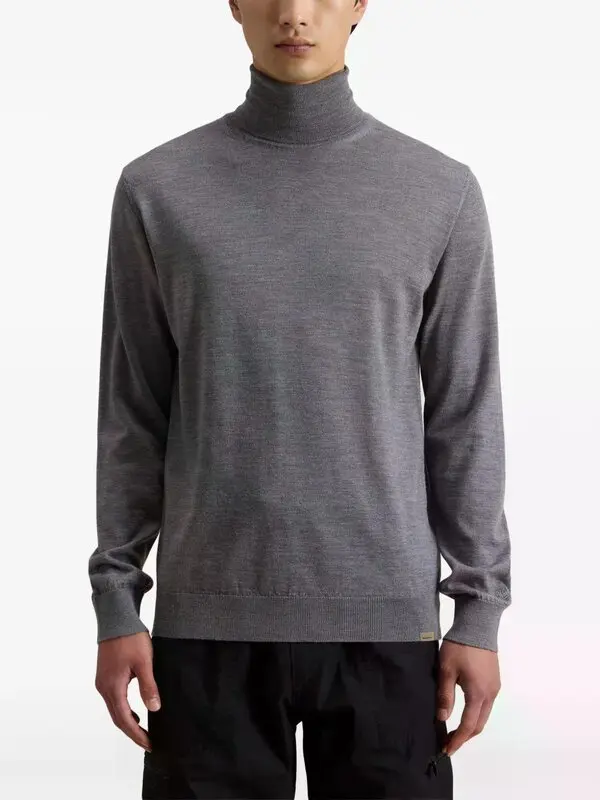 Woolrich Virgin Wool Roll Neck Sweater - Grey