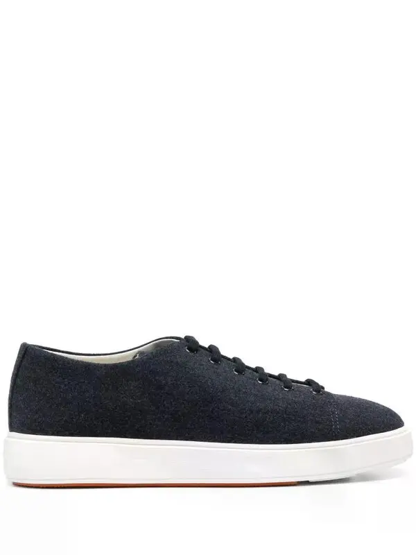 Santoni Logo-patch Lace-up Sneakers