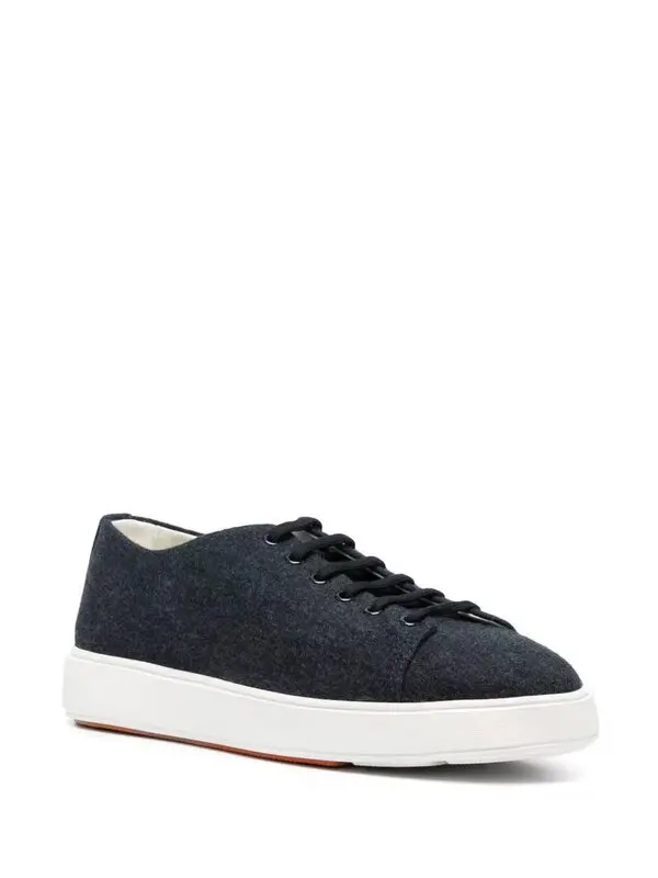 Santoni Logo-patch Lace-up Sneakers