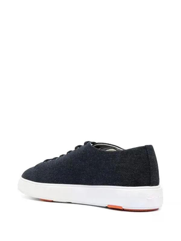 Santoni Logo-patch Lace-up Sneakers
