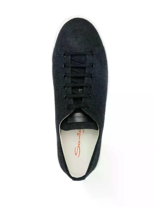 Santoni Logo-patch Lace-up Sneakers