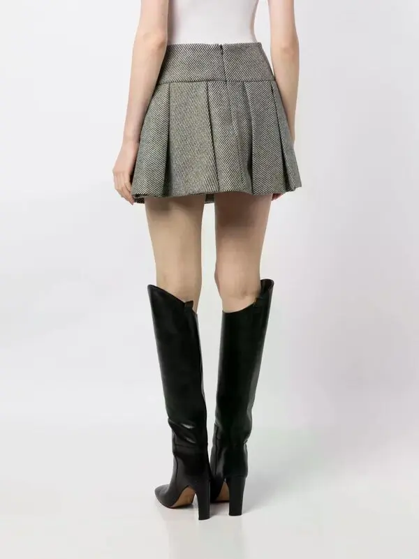 PATOU Pleated Virgin-wool Miniskirt